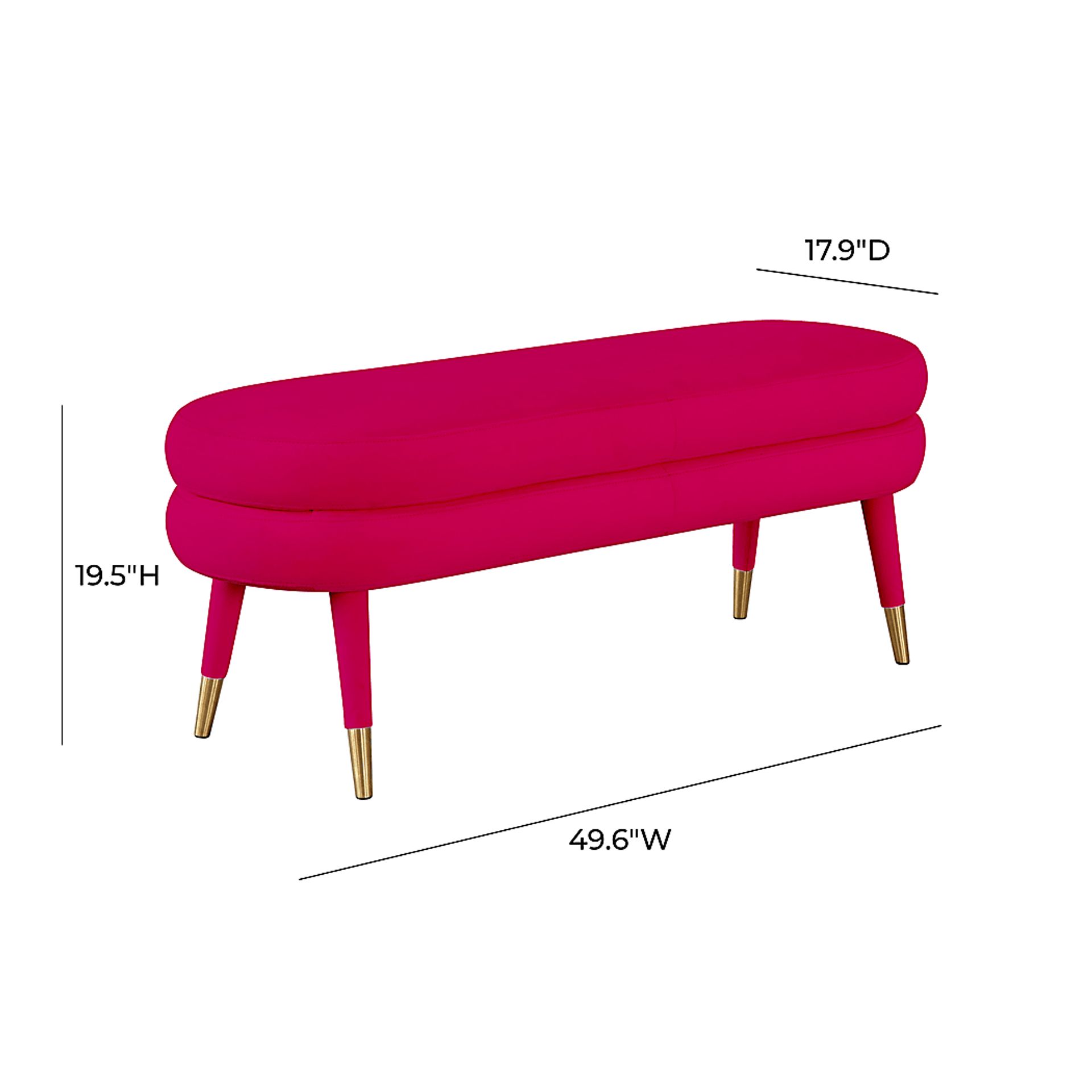 Bellfort Raspberry Red Accent Bench | Rooms to Go