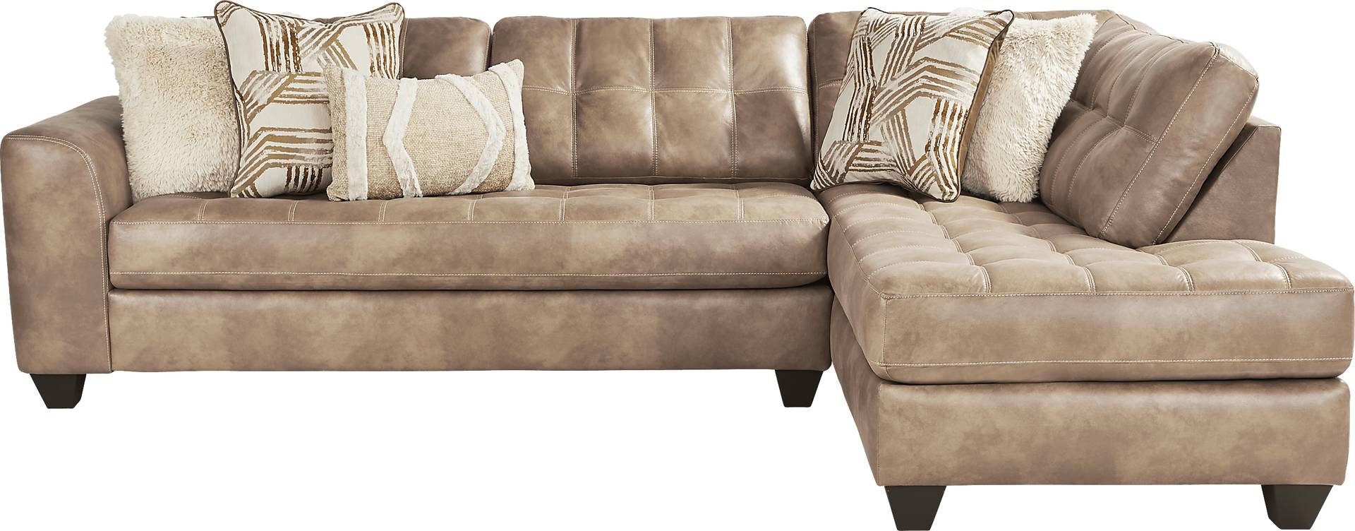 Bellinger 5 Pc Camel Brown Polyester,Polyurethane Fabric Living Room ...