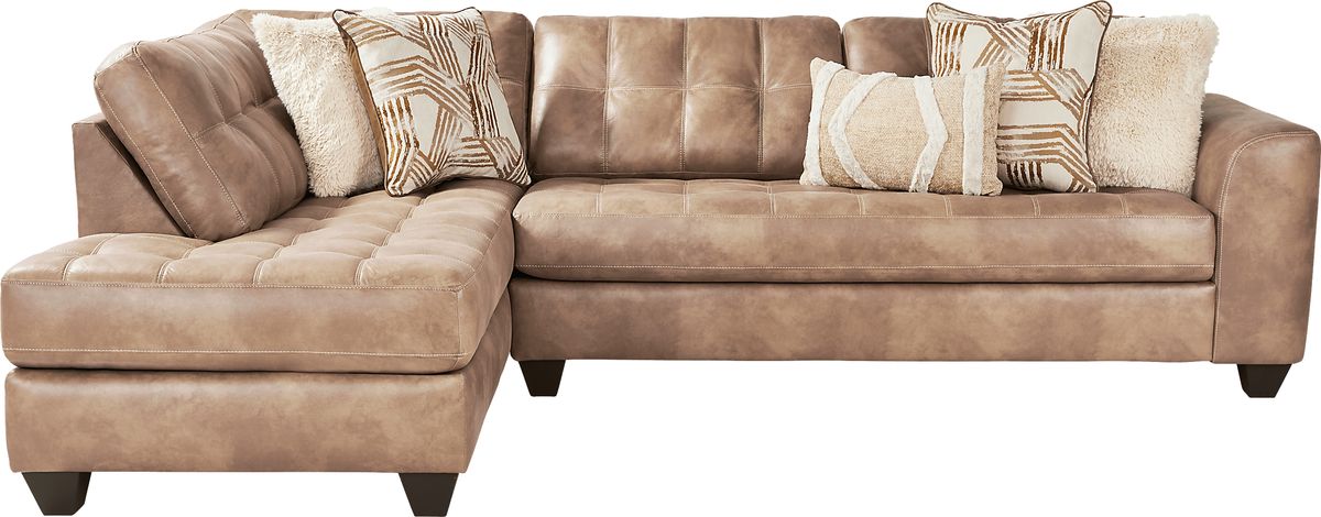 Bellinger 5 Pc Camel Brown Polyester,Polyurethane Fabric Living Room ...