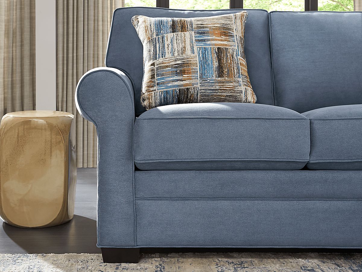 Cindy Crawford Bellingham Blue Microfiber Sleeper Sofa | Rooms to Go