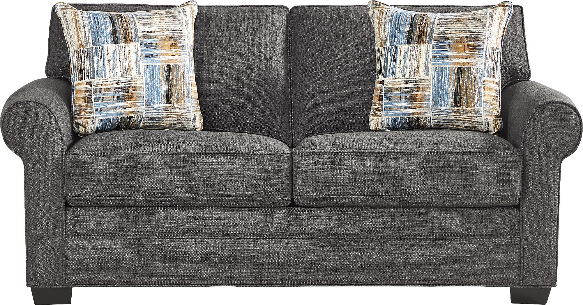 Cindy Crawford Bellingham Granite Gray Textured Sleeper Loveseat ...