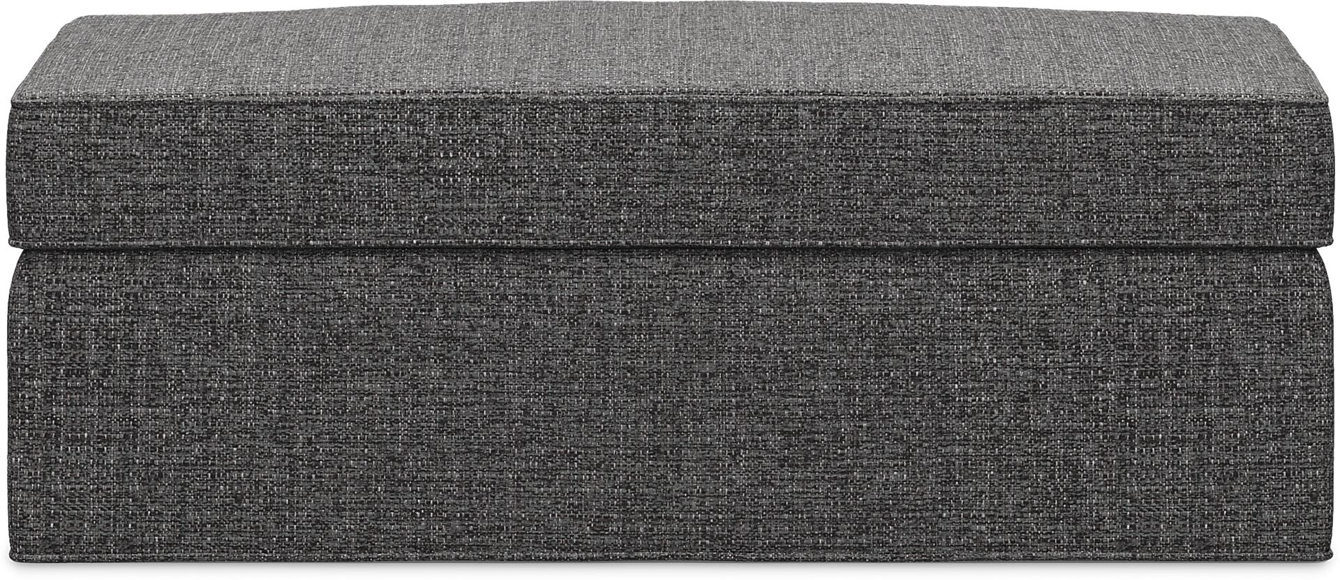 Cindy Crawford Bellingham Granite Gray Textured Storage Ottoman | Rooms ...