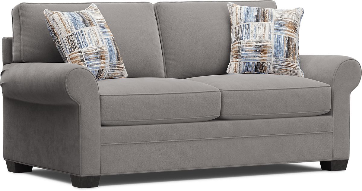 Cindy Crawford Bellingham 2 Pc Gray Microfiber Living Room Set With ...