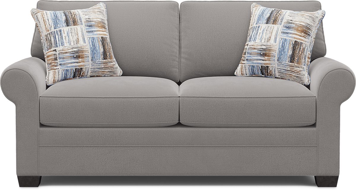 Cindy Crawford Bellingham 2 Pc Gray Microfiber Living Room Set With ...