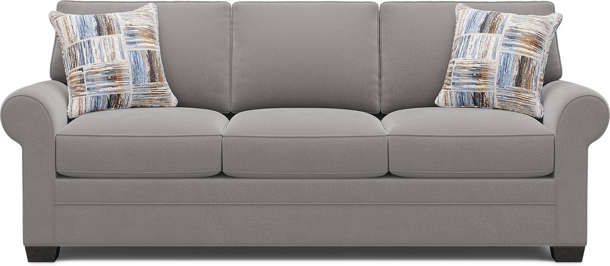 Cindy Crawford Bellingham Granite Gray Microfiber Sleeper Sofa | Rooms ...