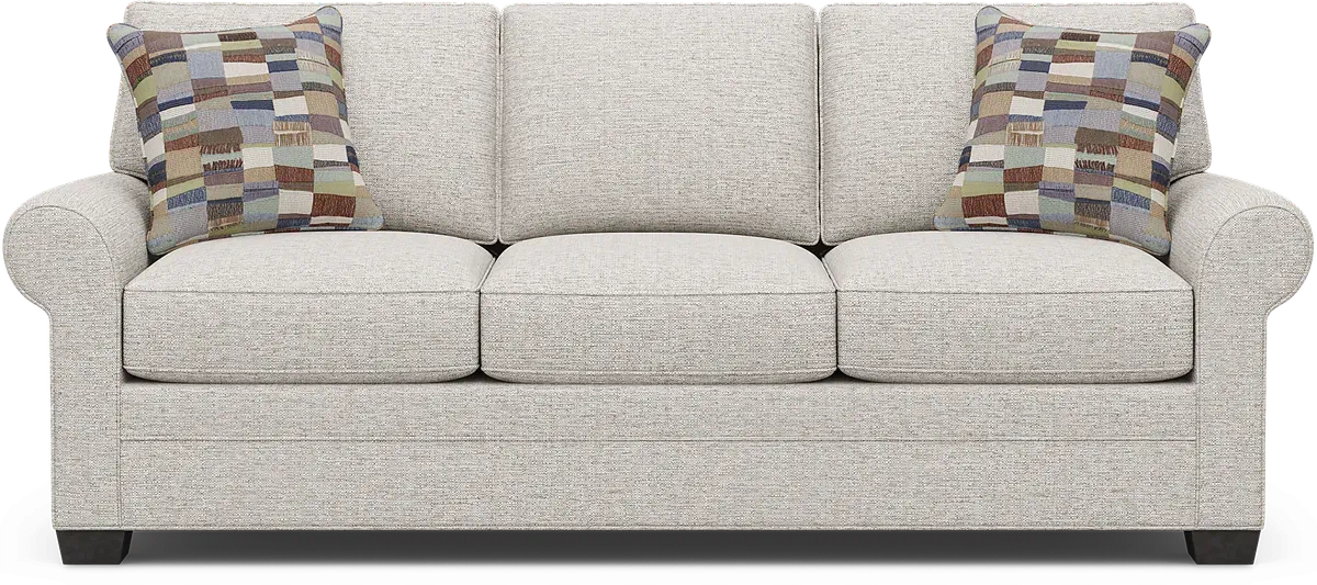 Cindy Crawford Bellingham Pebble Beige Textured Sofa | Rooms to Go