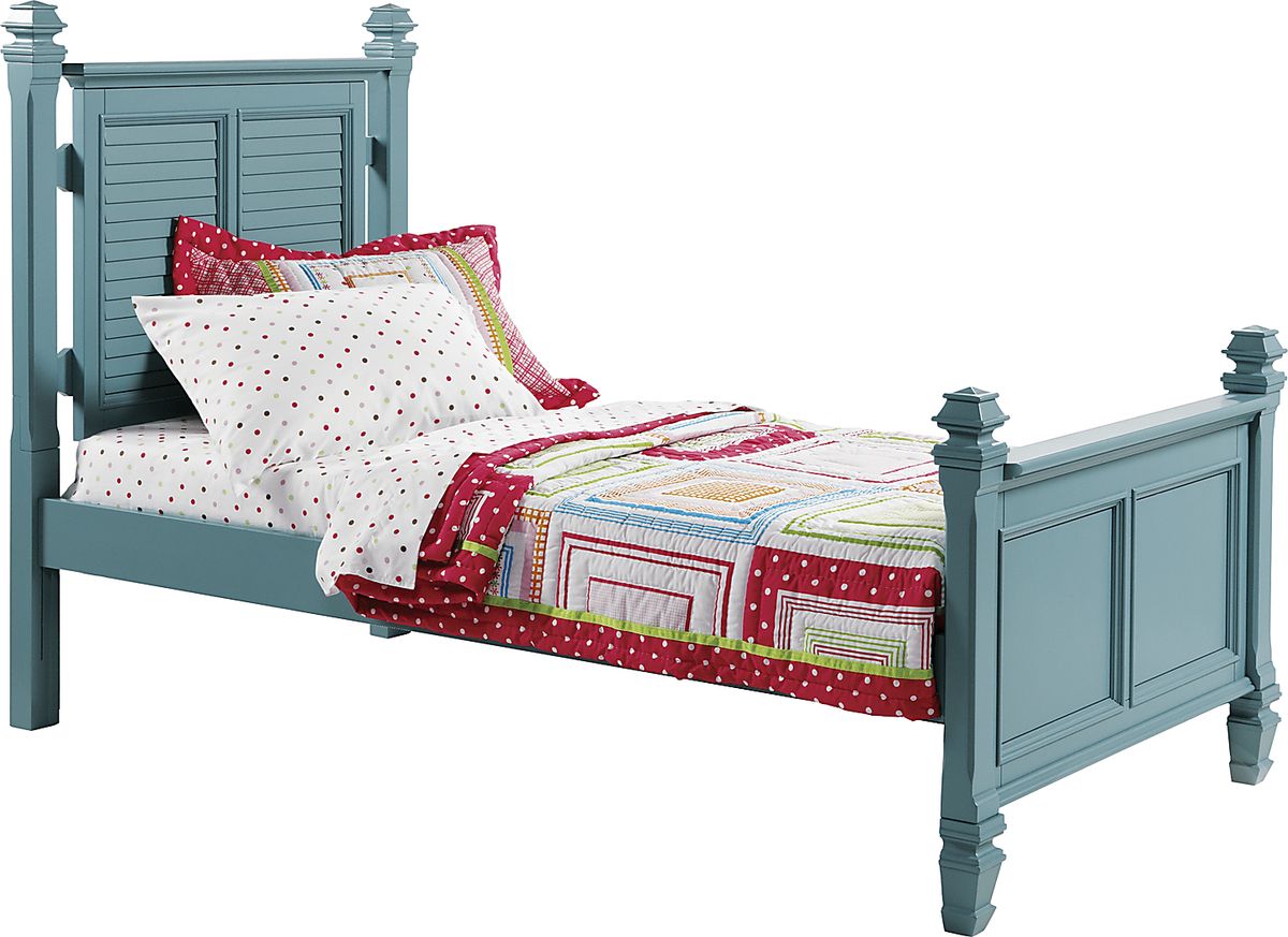 Belmar Blue Colors 3 Pc Twin Poster Bed - Rooms To Go