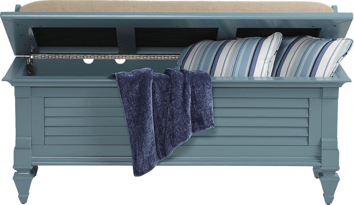 Belmar Blue Colors Storage Bench | Rooms to Go
