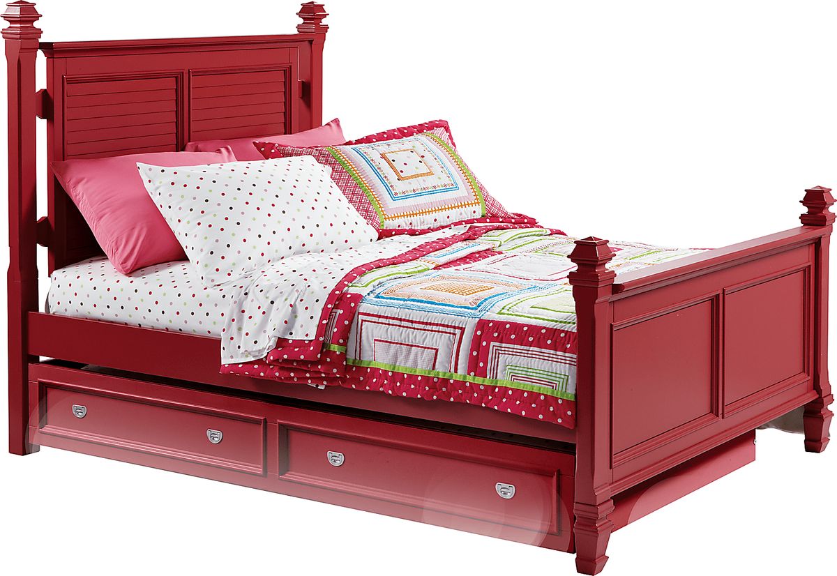 Belmar Red 3 Pc Full Poster Bed | Rooms to Go
