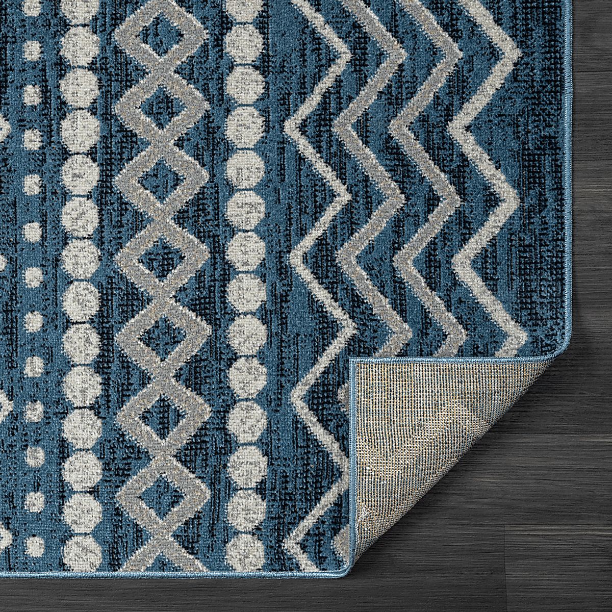 Belpine Navy Blue Rugs | Rooms to Go