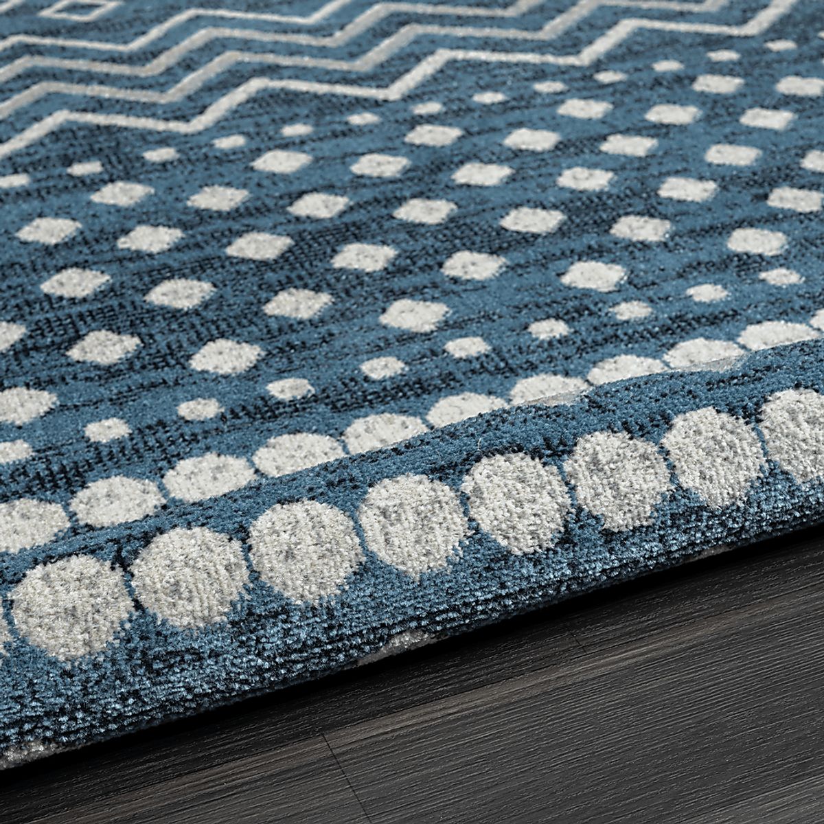 Belpine Navy Blue Rugs | Rooms to Go