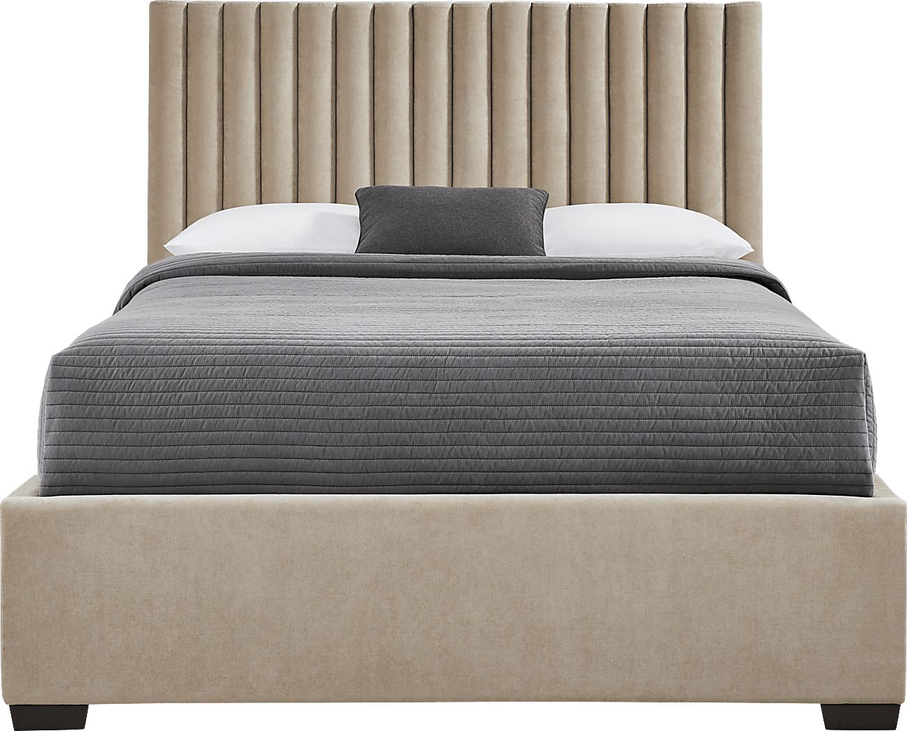 Belvedere Beige Polyester Fabric 3 Pc Queen Complete Storage Bed ...
