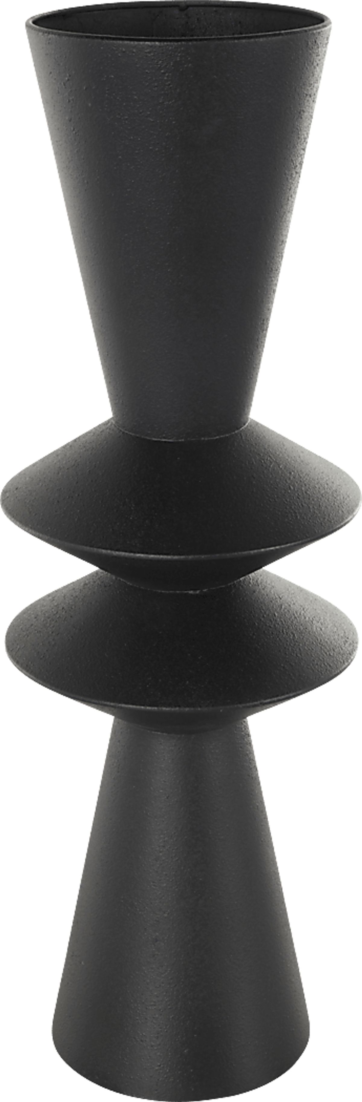 Bemar Ceramic Light Wood Black Vase | Rooms to Go