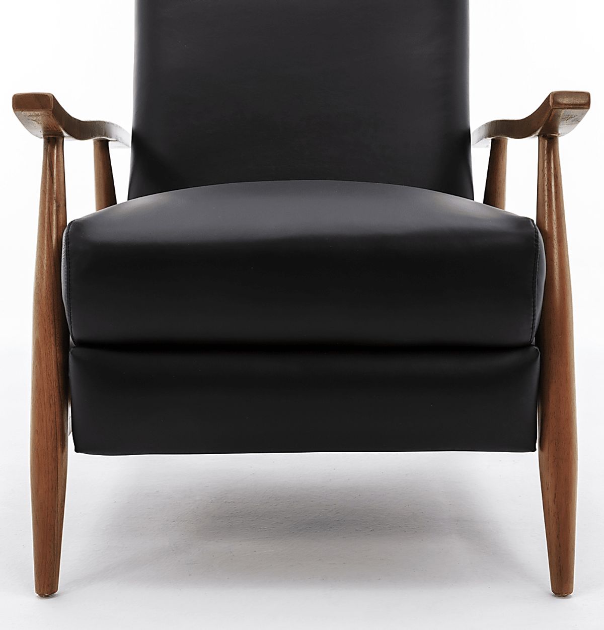 Benbro II Black Leather Push Back Recliner | Rooms to Go