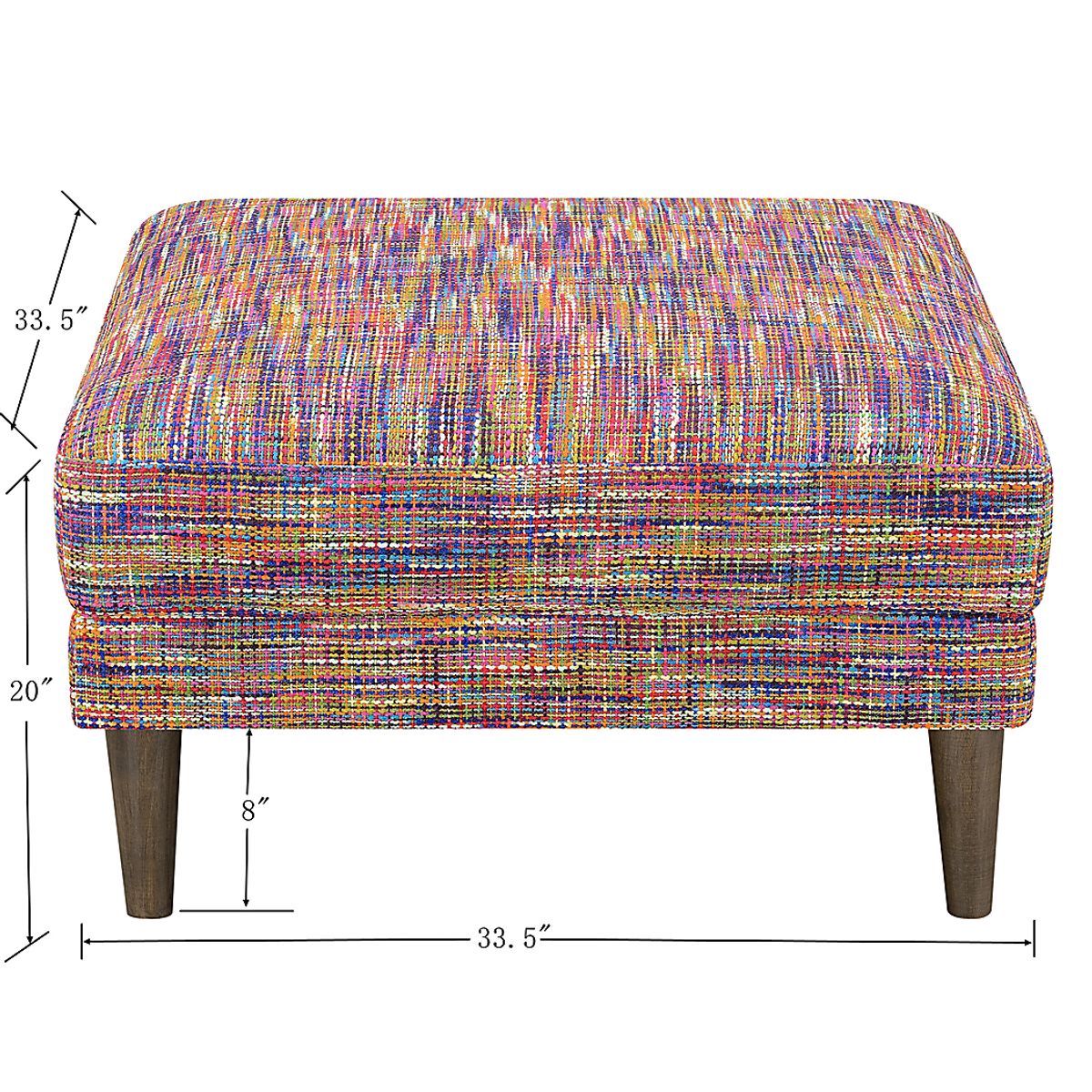 Bendixon Pink Colors Polyester Fabric Ottoman | Rooms to Go