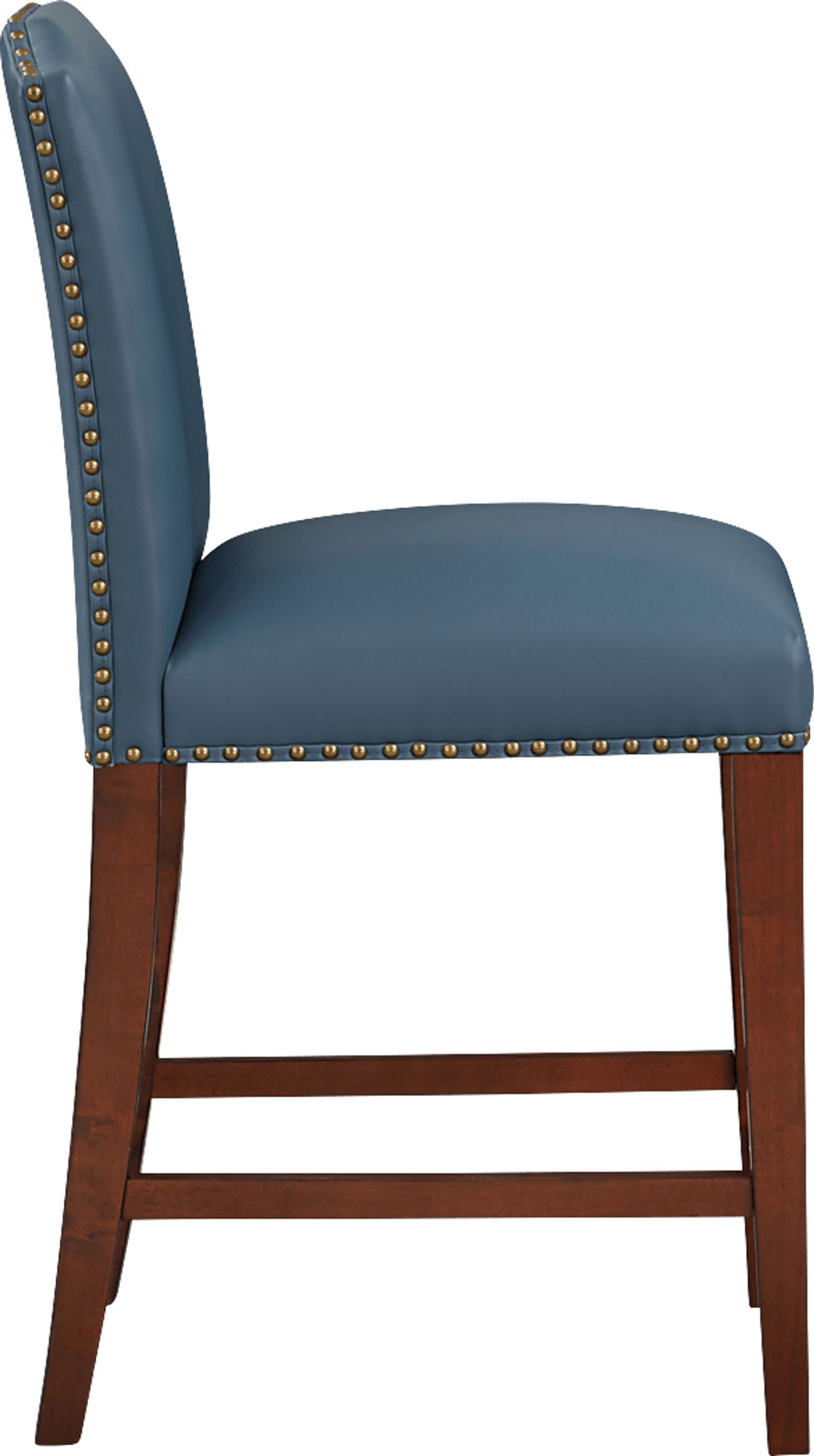 Bendview Brown Dark Wood Blue Counter Height Stool | Rooms to Go