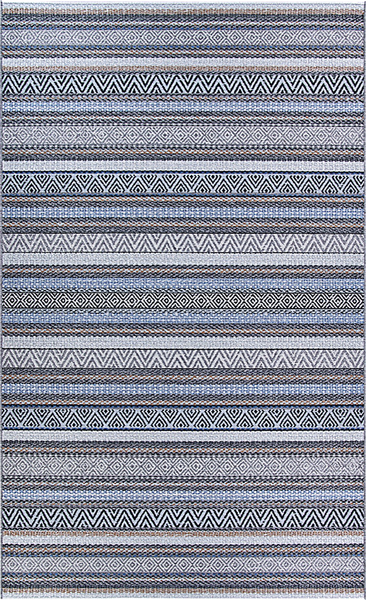 Bennard Blue Outdoor Rug | Rooms to Go