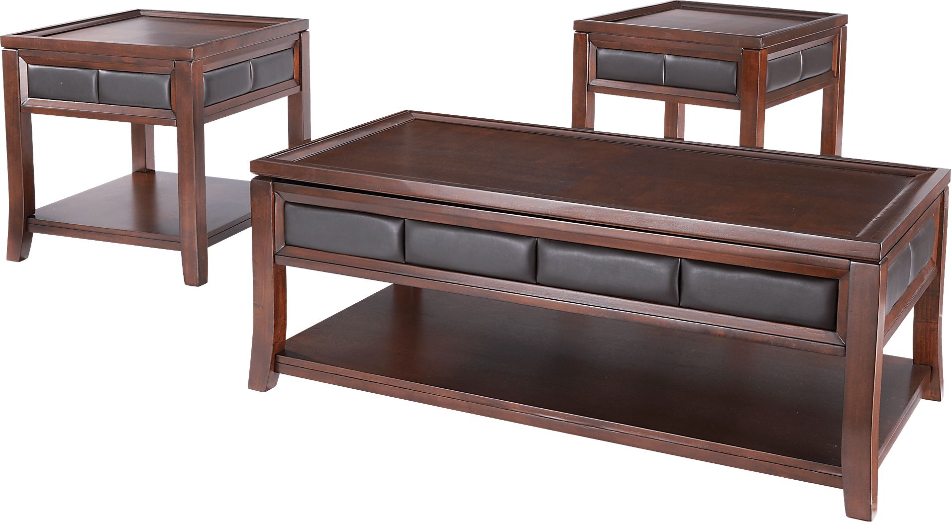 Benton Square Merlot Dark Wood 3 Pc Table Set | Rooms to Go