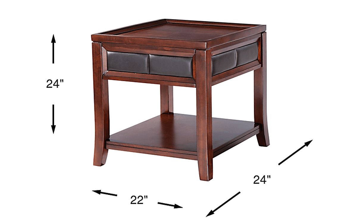 Benton Square Merlot Dark Wood End Table | Rooms to Go