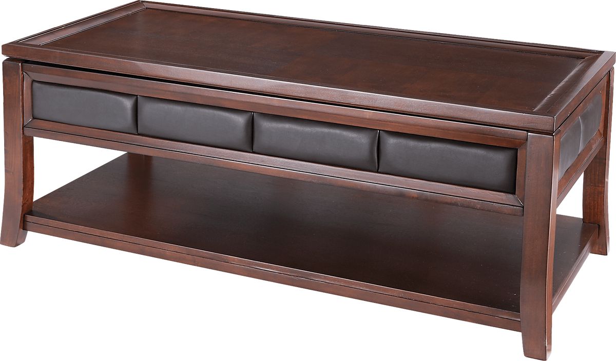 Benton Square Merlot Dark Wood Lift Top Cocktail Table | Rooms to Go