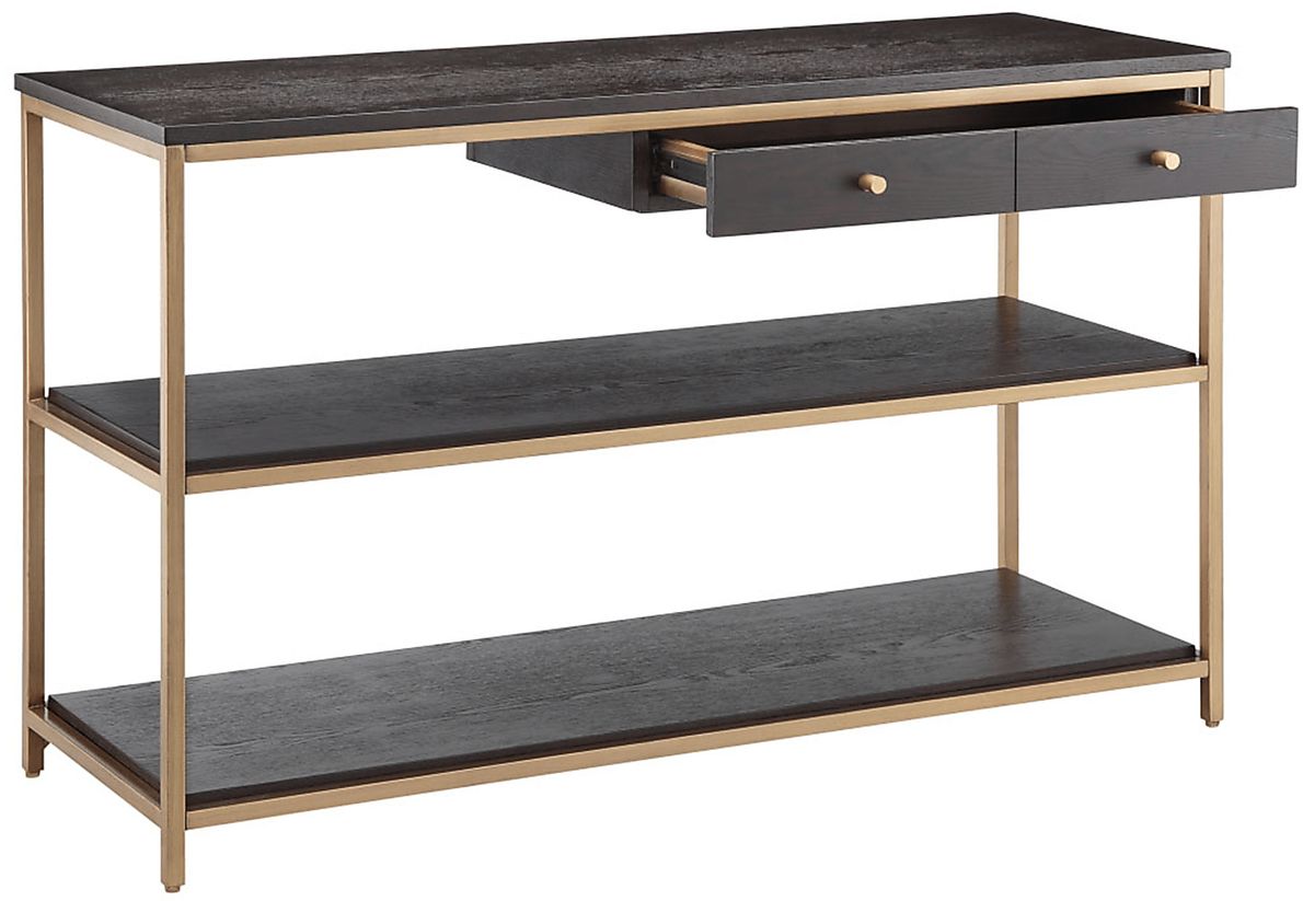 Bentpath Espresso Console Table - Rooms To Go