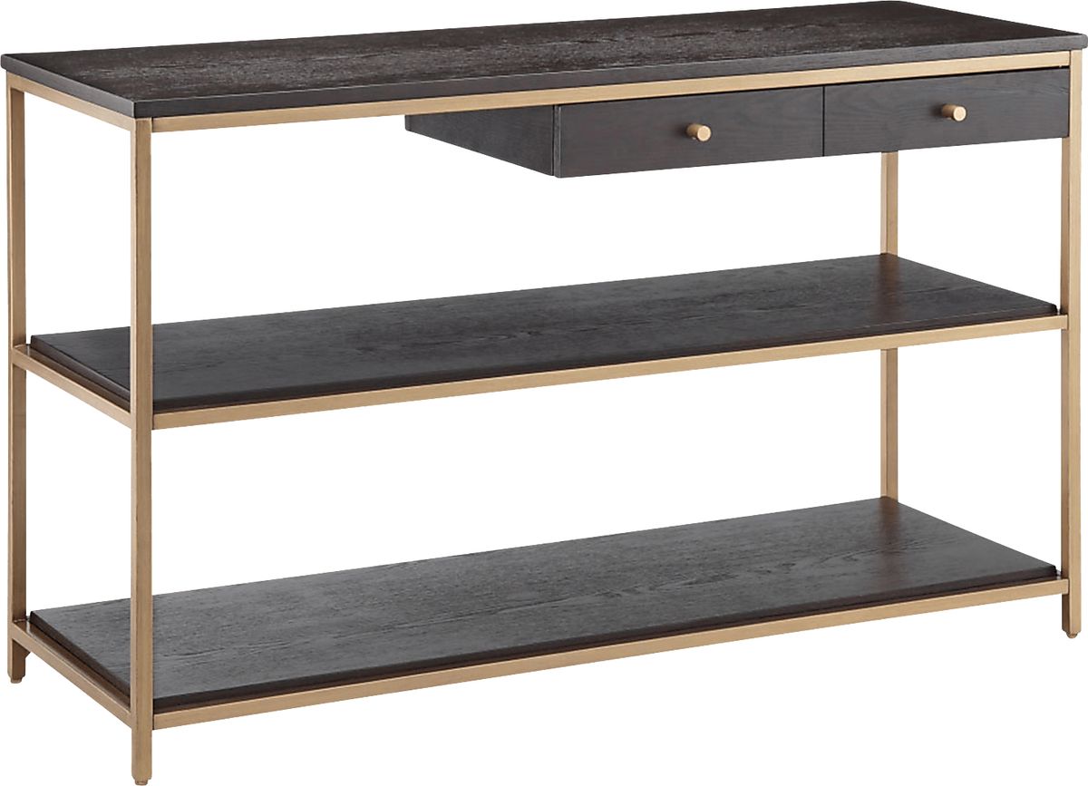 Bentpath Espresso Dark Wood Console Table | Rooms to Go