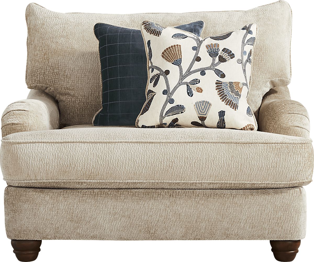 Berkeley Heights 8 Pc Beige Chenille Fabric Living Room Set With Sofa ...