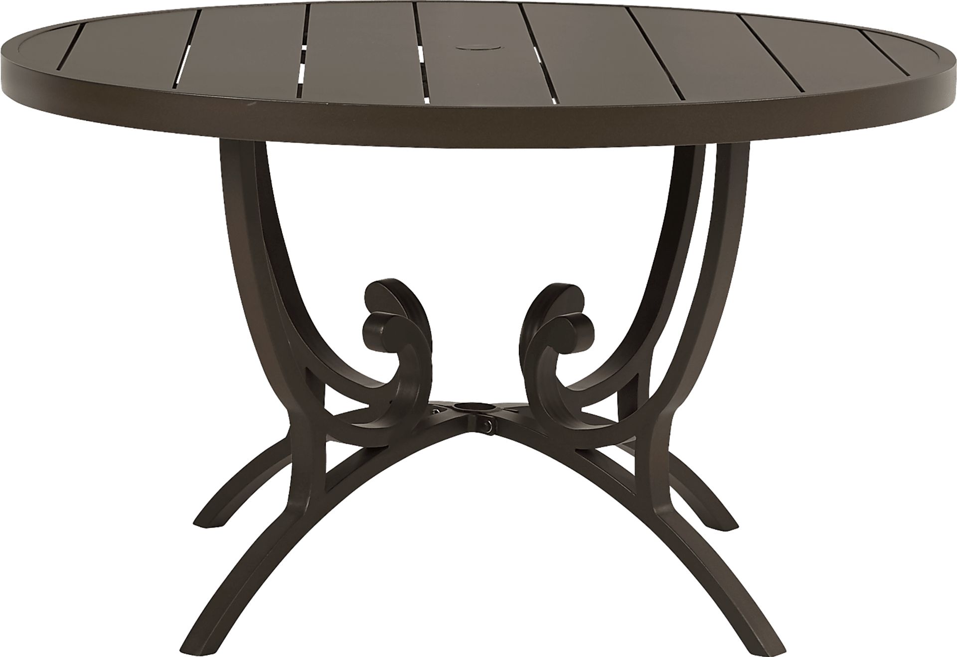 Lake Breeze Bronze Metal Aluminum Outdoor 48 in. Round Dining Table ...