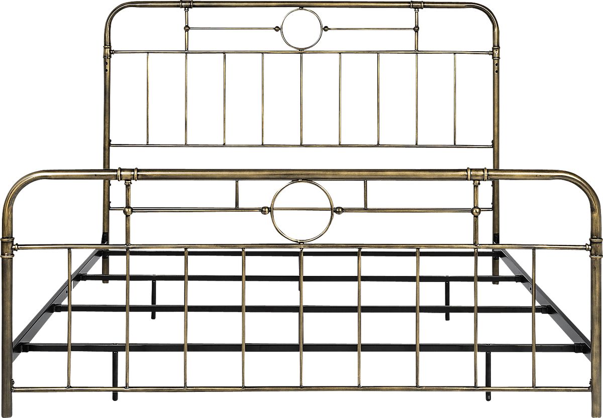 Bernius Bronze Metal Brownyellow King Bed Rooms To Go