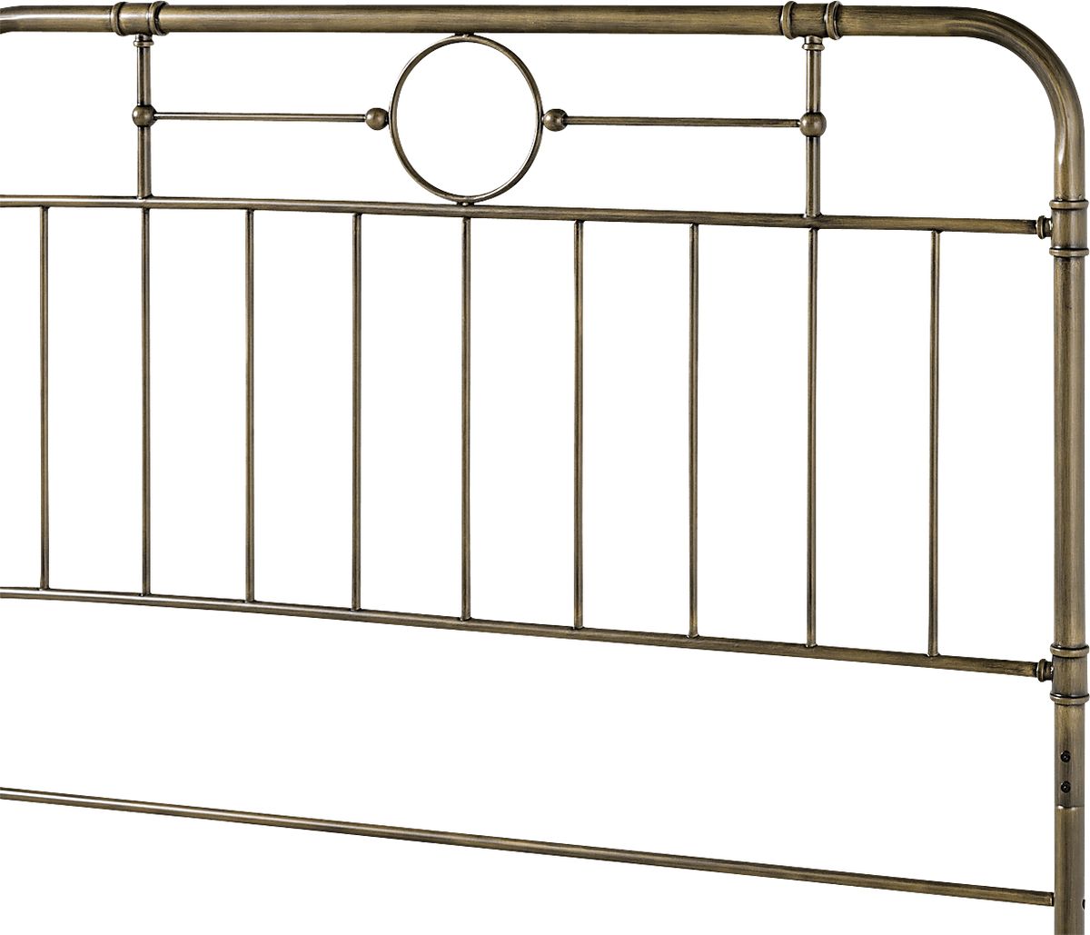 Bernius Bronze Metal Brown,Yellow Queen Bed | Rooms to Go
