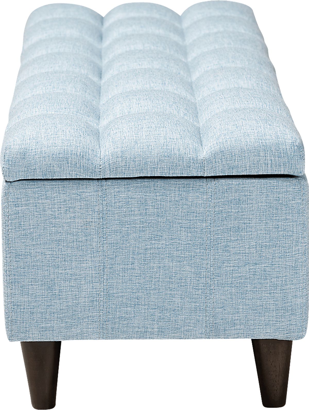 Berrycoms Light Blue Polyester Fabric Storage Bench | Rooms to Go