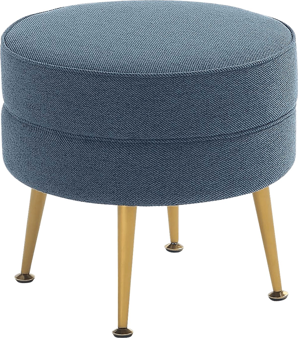 Berseem I Blue Polyester Fabric Ottoman | Rooms to Go