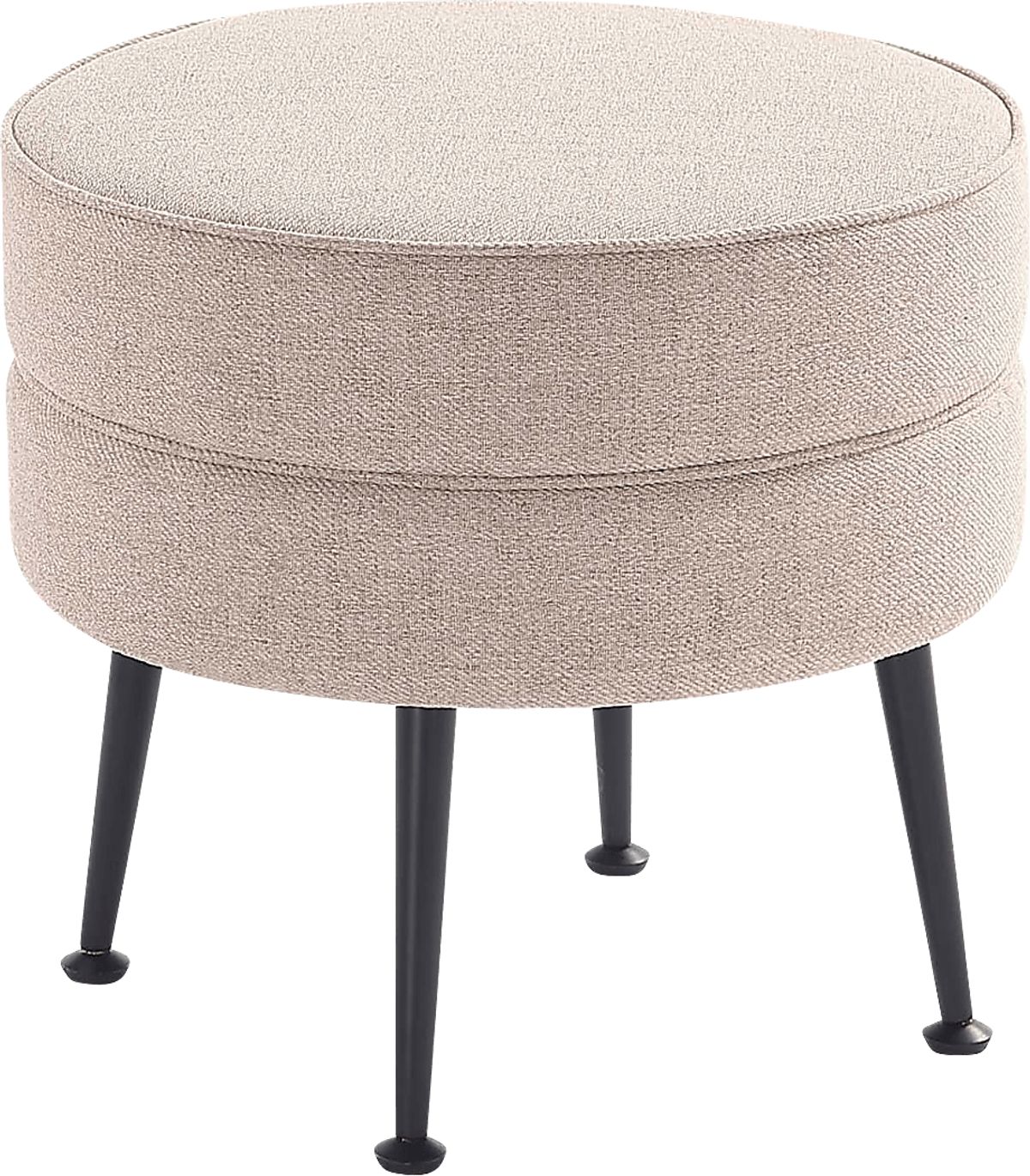 Berseem II Beige Polyester Fabric Ottoman | Rooms to Go
