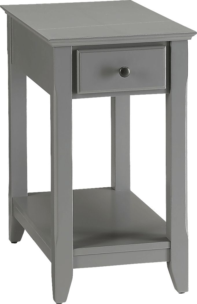 Bertie Gray Chairside Table - Rooms To Go