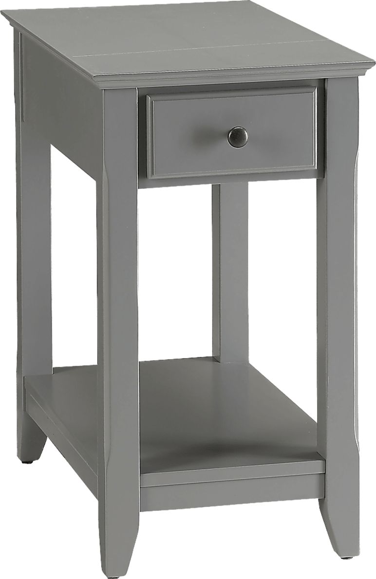 Bertie Gray Chairside Table - Rooms To Go