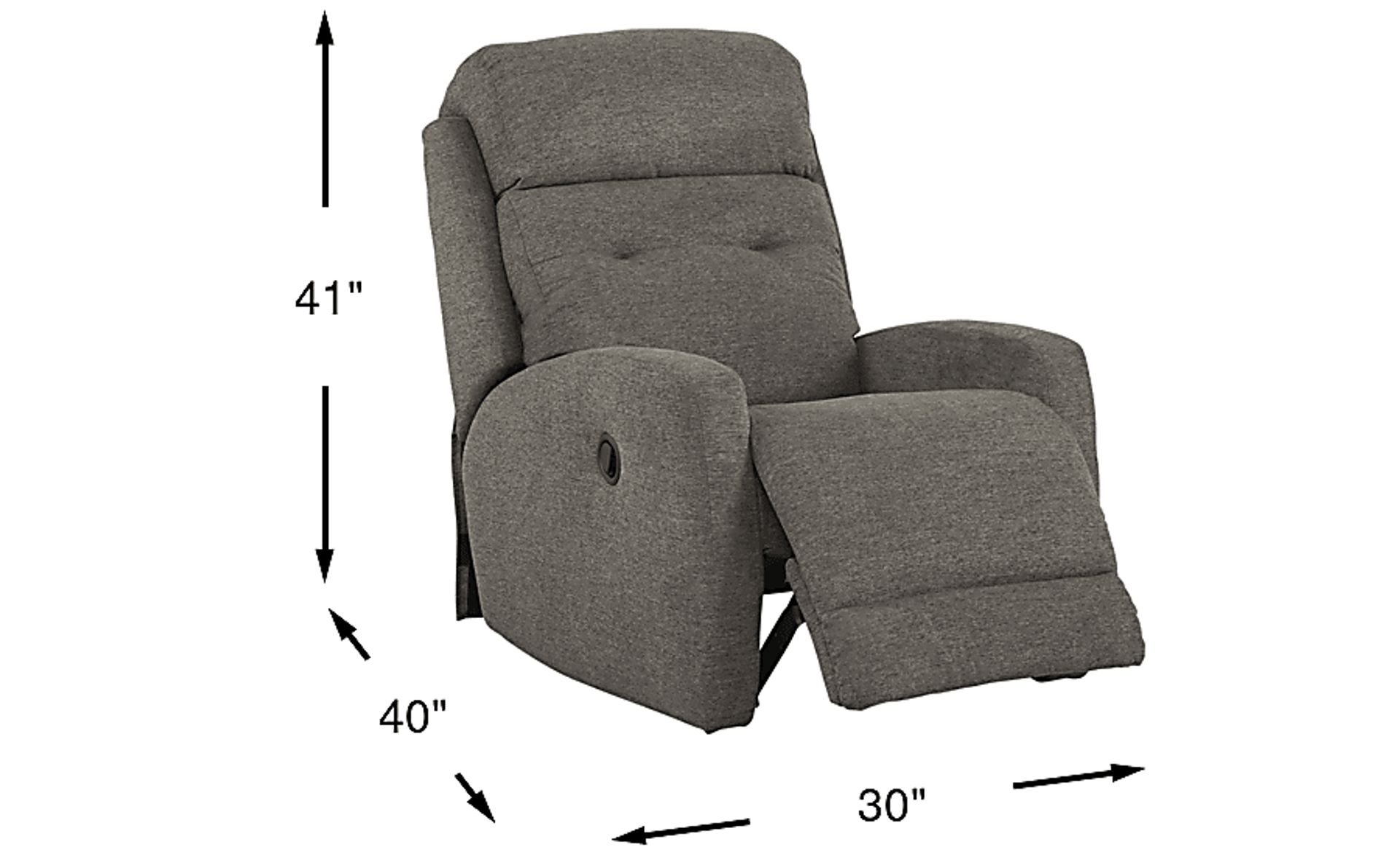 Bessemer Gray Microfiber Recliner | Rooms to Go