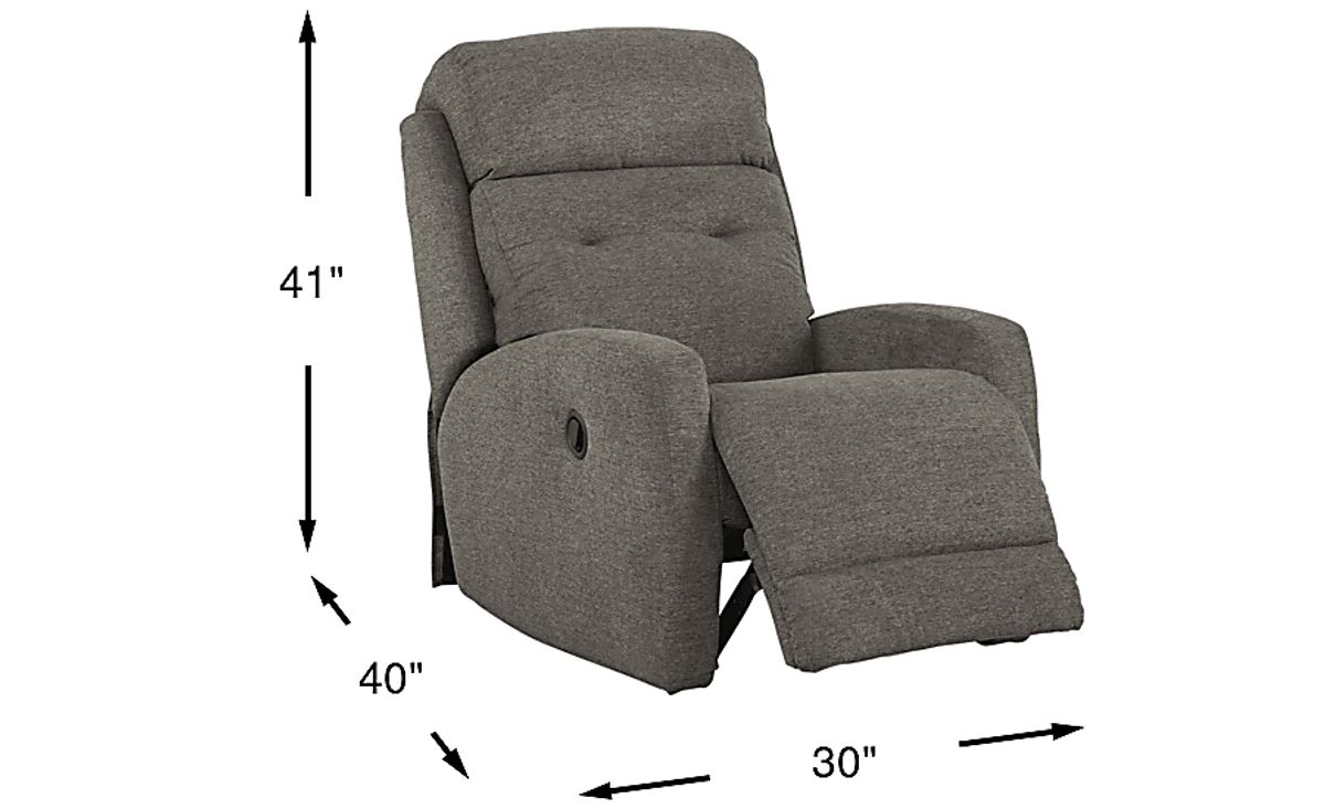 Bessemer Gray Microfiber Recliner | Rooms to Go