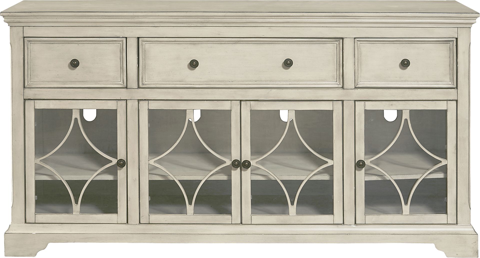 Bessinger Cream Colors,Light Wood,White Console | Rooms to Go
