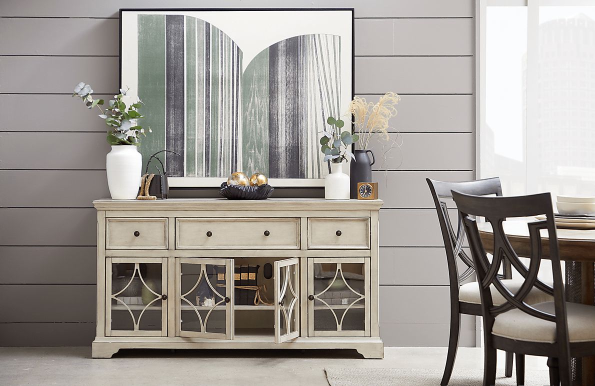 Bessinger Cream 60 in. Console - Rooms To Go