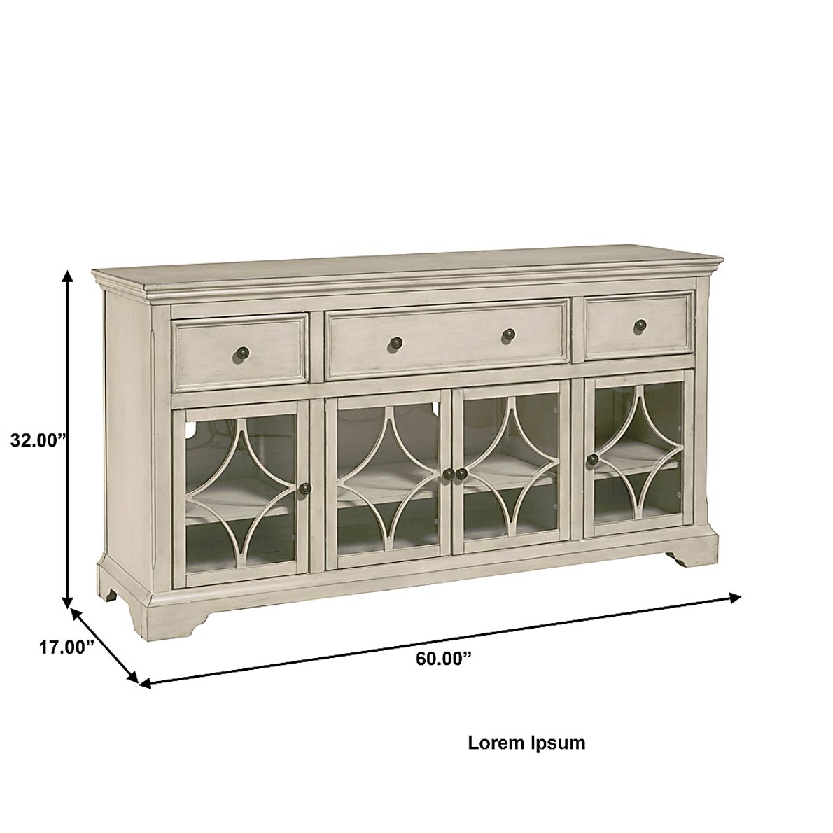 Bessinger Cream 60 in. Console - Rooms To Go