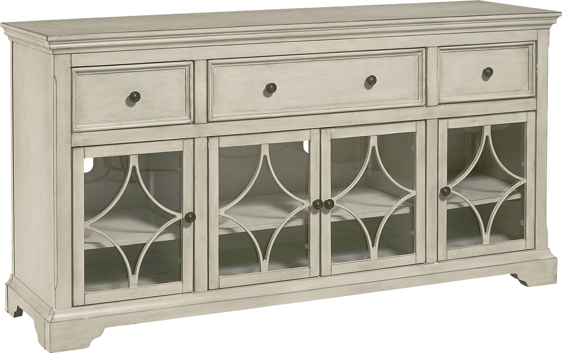 Bessinger Cream Colors,Light Wood,White Console | Rooms to Go