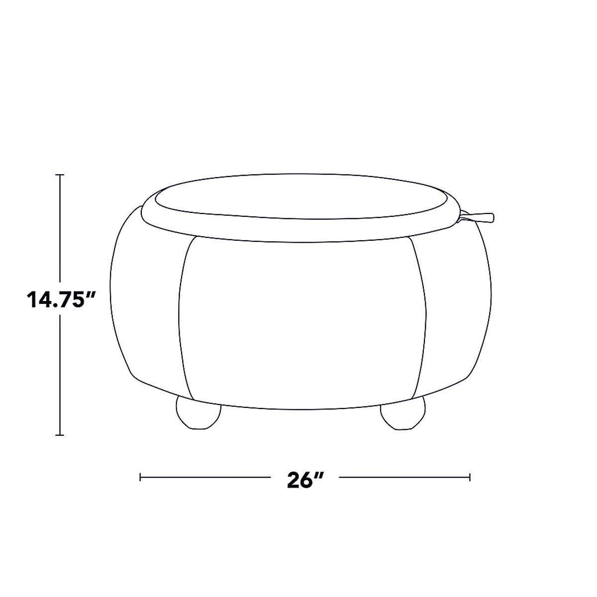 Betana Natural Light Wood Green Fabric Ottoman | Rooms to Go