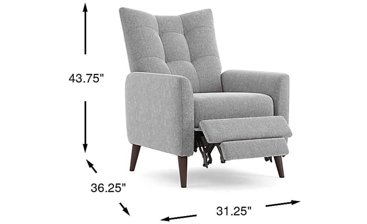 Bethany Ash Beige,Gray Boucle Push Back Recliner | Rooms to Go