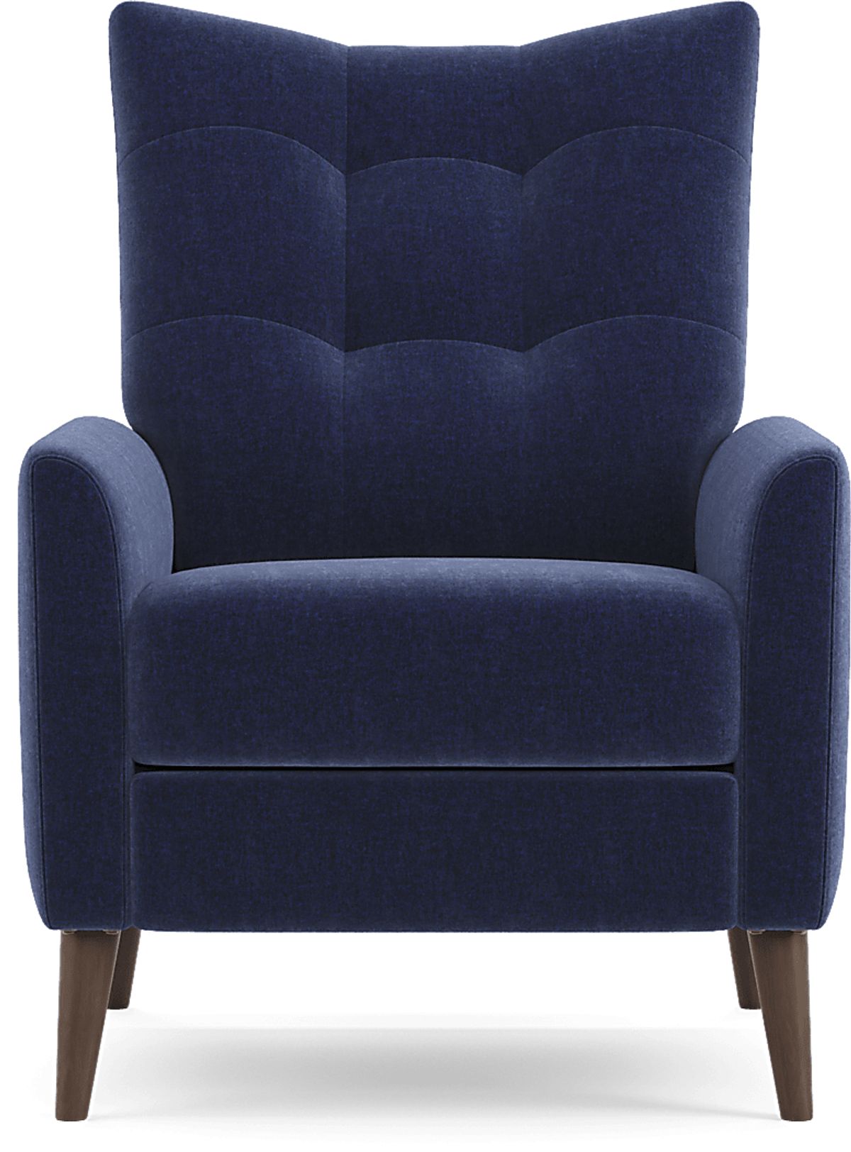 Bethany Ink Blue Boucle Push Back Recliner | Rooms to Go