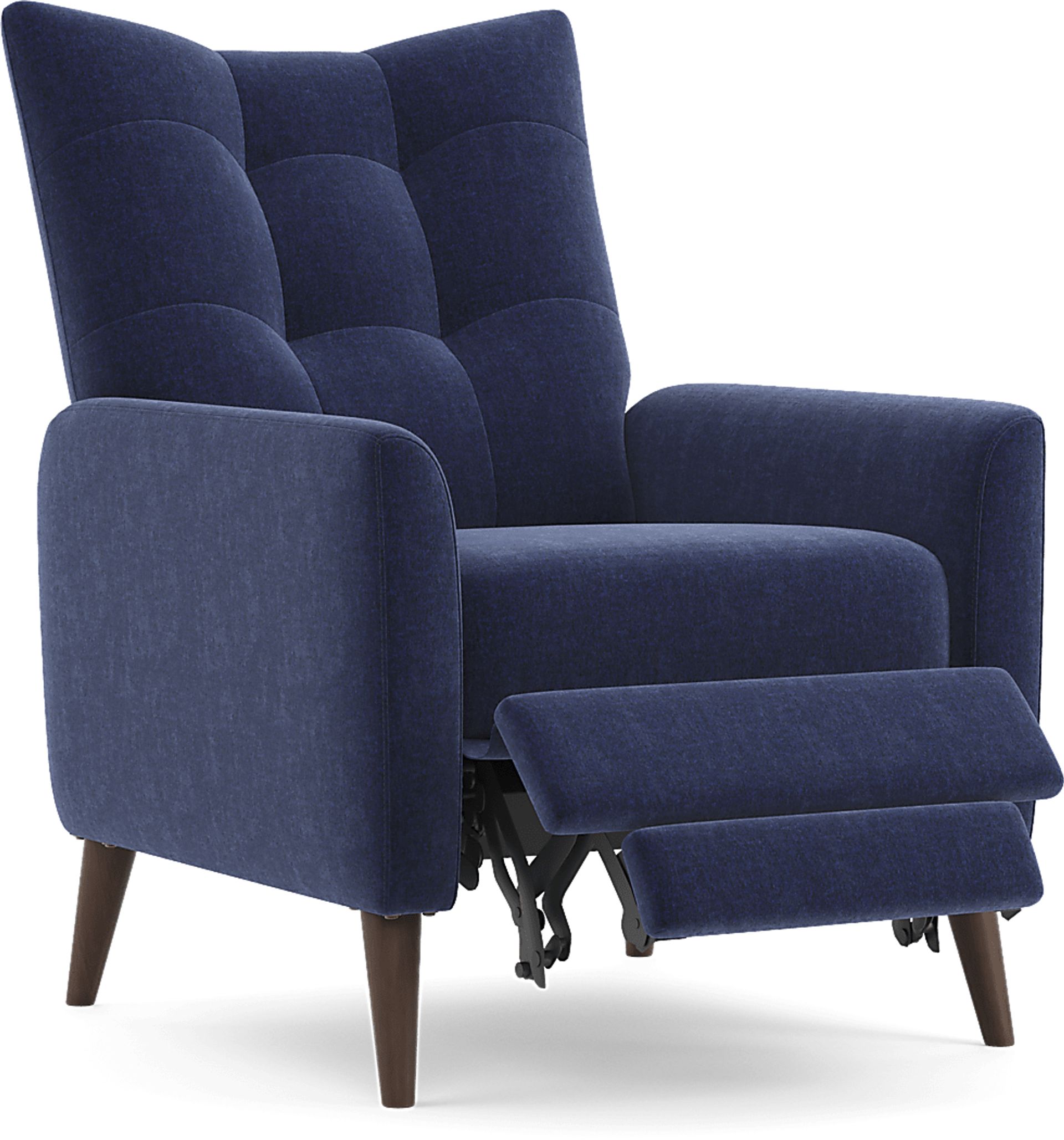 Bethany Ink Blue Boucle Push Back Recliner | Rooms to Go
