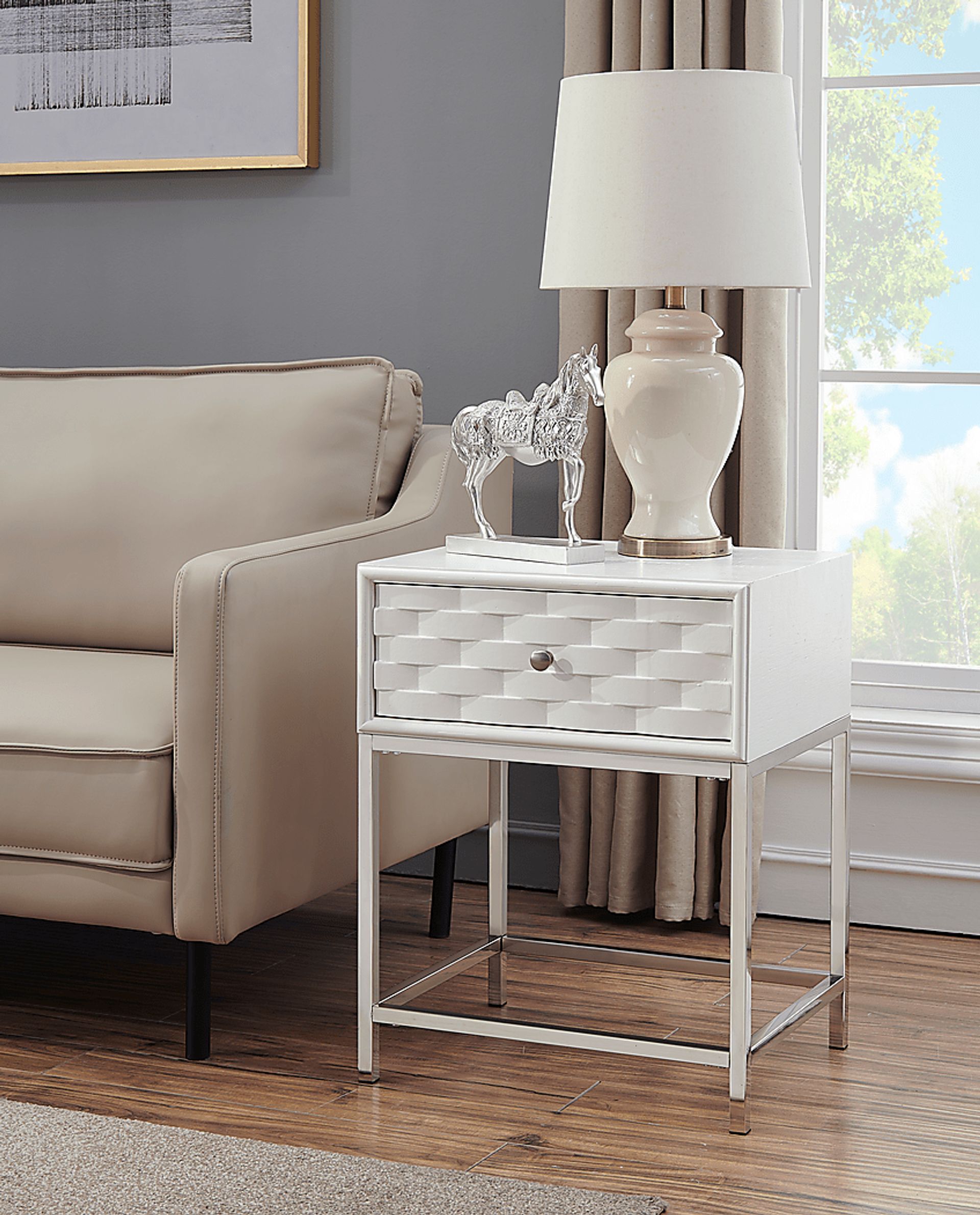 Betrand White Colors,White End Table | Rooms to Go