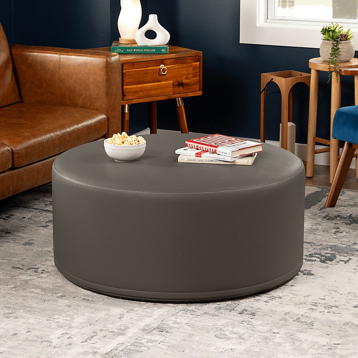 Bevina I Gray Cotton,Polyester,Polyurethane Fabric Ottoman | Rooms to Go