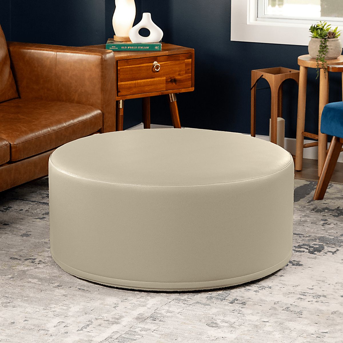 Bevina I Natural Beige,White Cotton,Polyester,Polyurethane Fabric ...