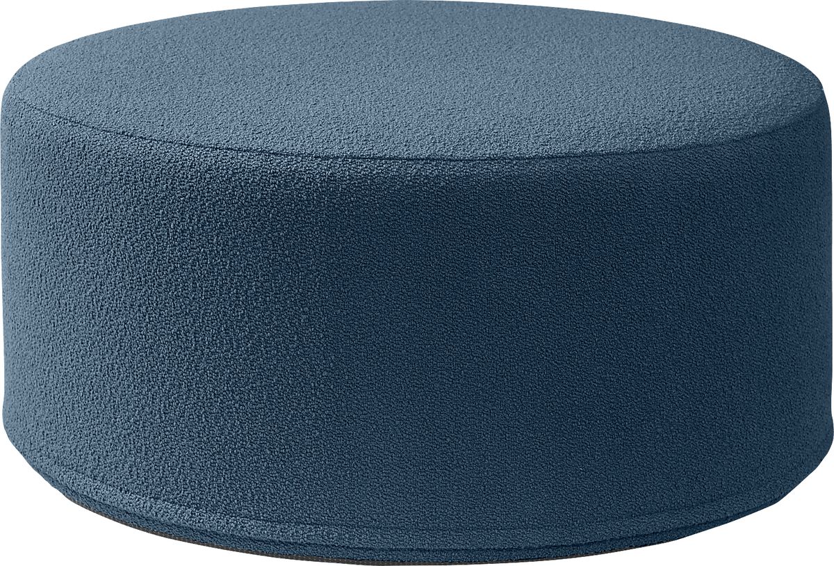 Bevina II Navy Blue Polyester Fabric Ottoman | Rooms to Go