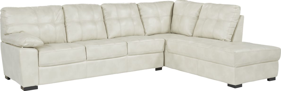 Bexley Square Cream Beige Polyester Fabric 2 Pc Sectional - Rooms To Go